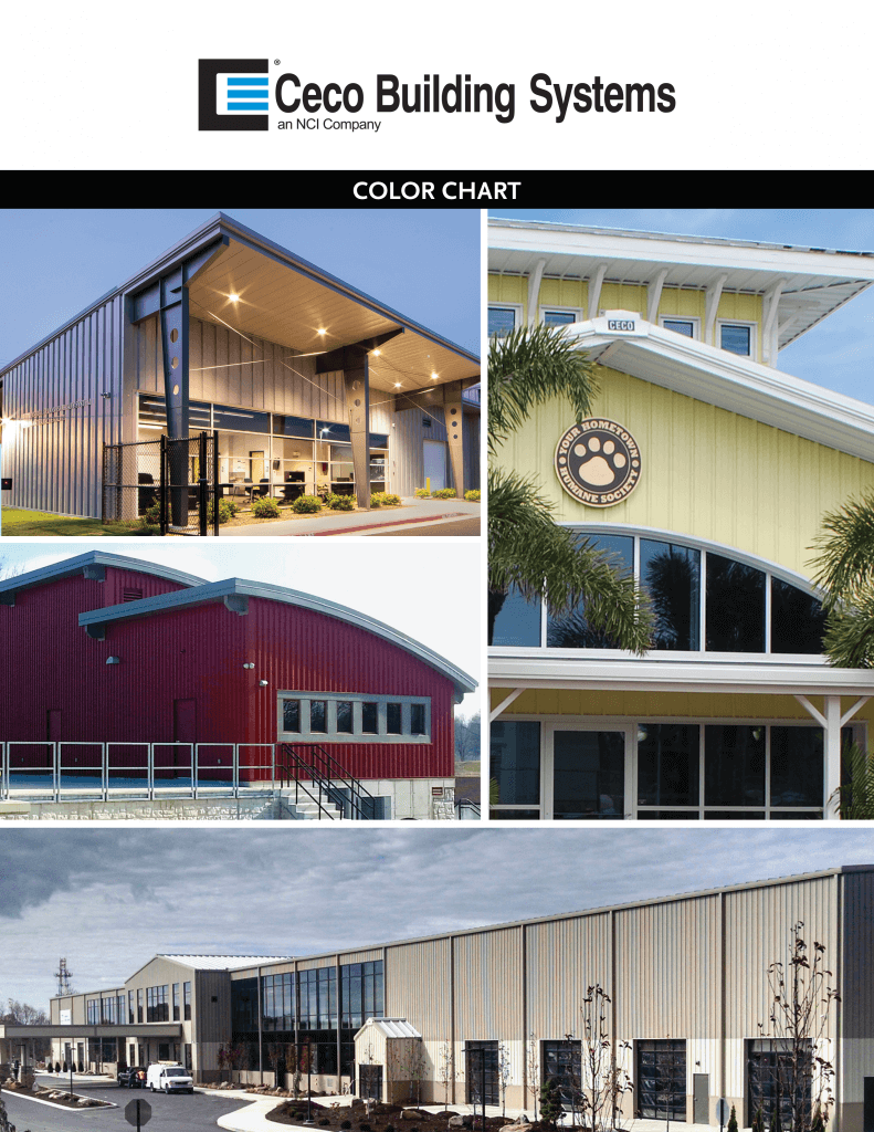 2016 Ceco Color Chart 1 Ceco Metal Building Systems